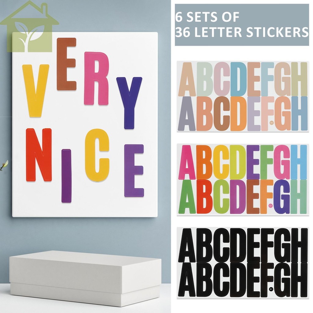600Pcs 36 Sheets Large Letter Stickers Self Adhesive Alphabet Letter ...