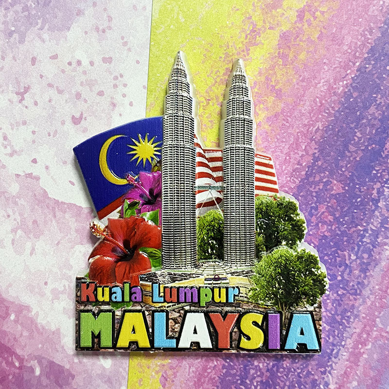 Tourism in Malaysia Commemorative Crafts Kuala Lumpur Twin Towers Three ...
