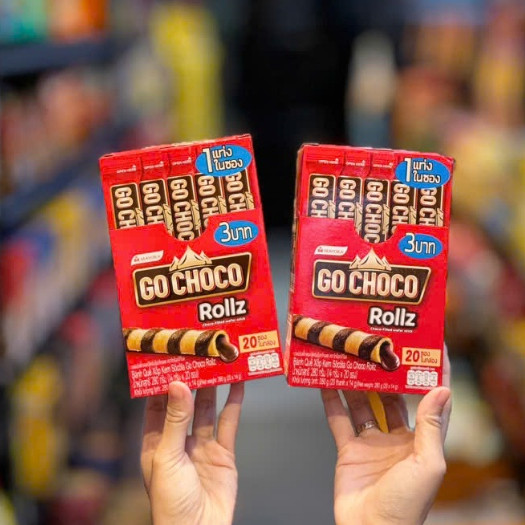 Go Choco Rollz Chocolate Cream Sponge Cake Box 280g (20 Bars x 14g ...