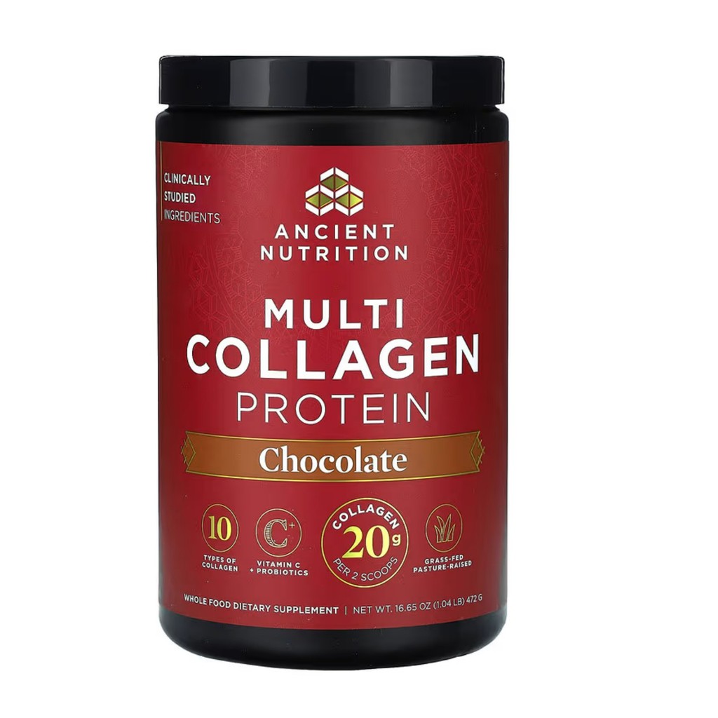 Ancient Nutrition, Multi Collagen Protein, Chocolate, 472g, 10 Types of ...