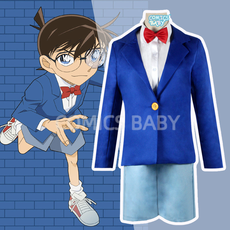Detective Conan Kudou Shinichi Jimmy Kudo cosplay Costume kids Comic ...