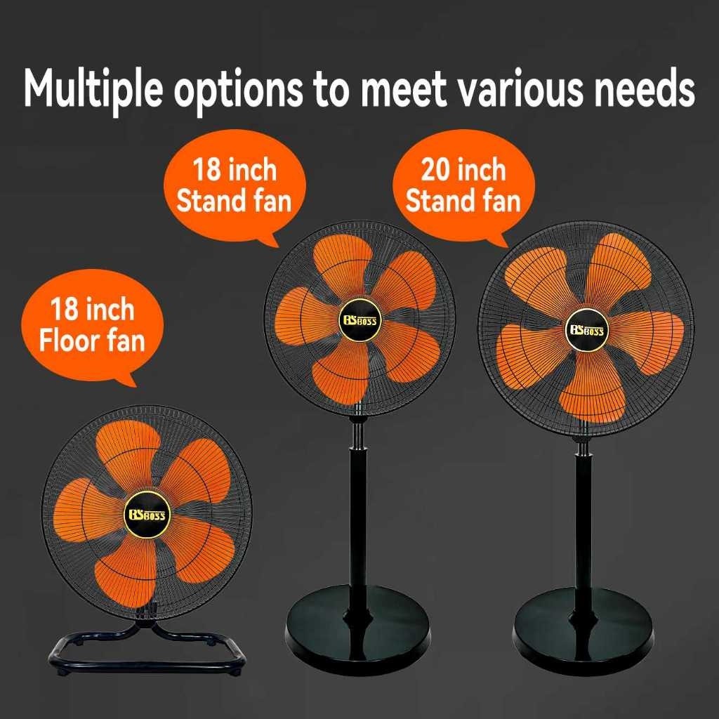 BSBOSS 18" 20" Commercial Stand fan floor fan heavy duty motor ...