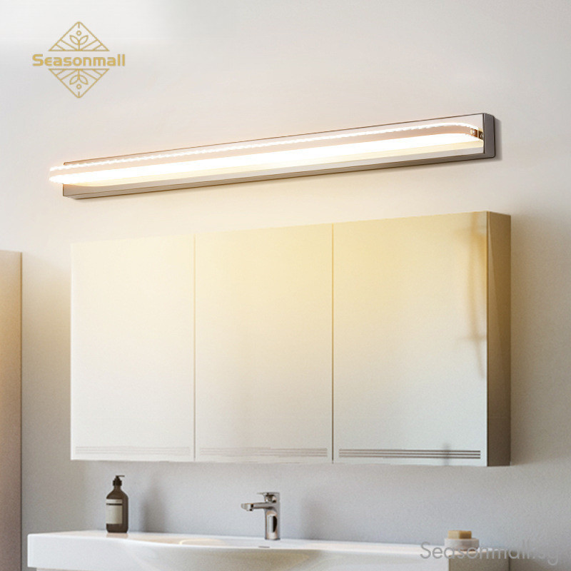 [Tri Color Light] Wall Mirror Lamp Toilet Bathroom Makeup Light Toilet ...