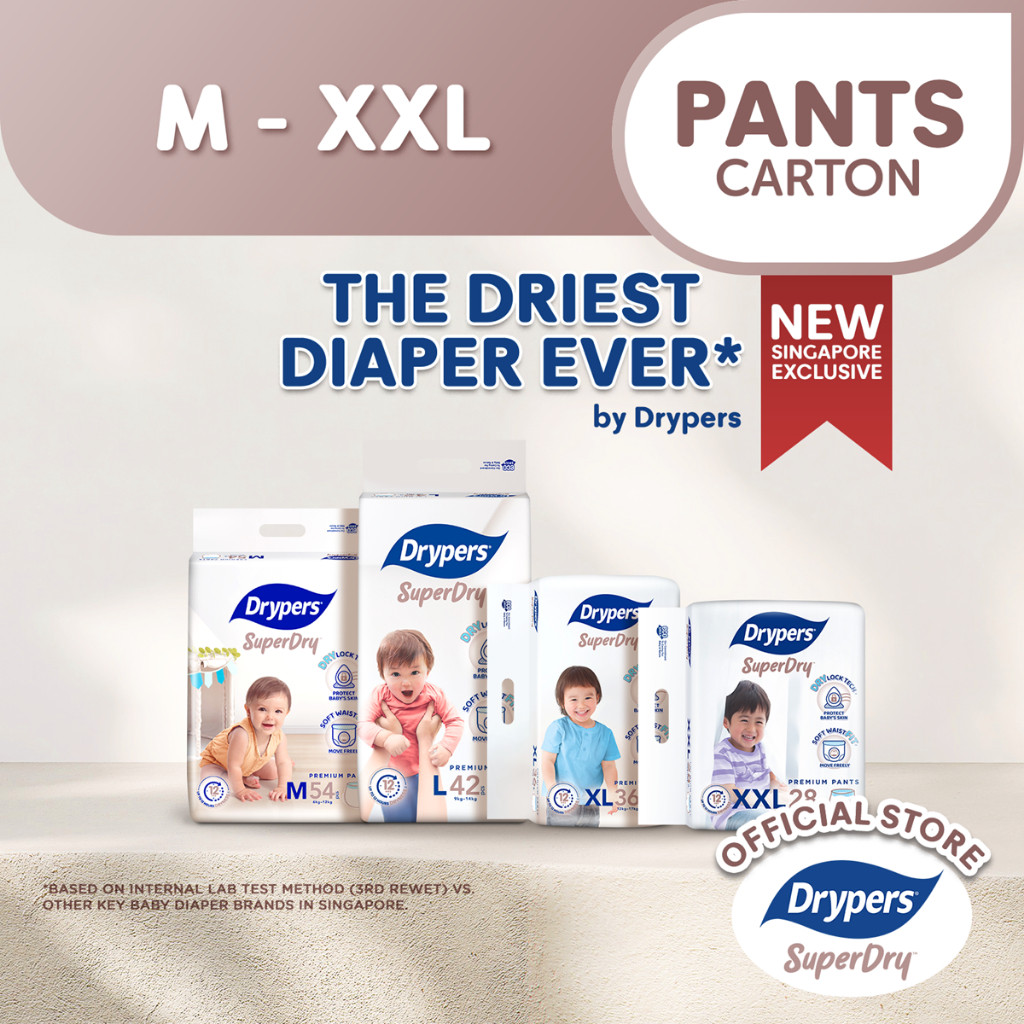 GWP (New Range) Drypers SuperDry Premium Pants Baby Diaper M/L/XL/XXL ...