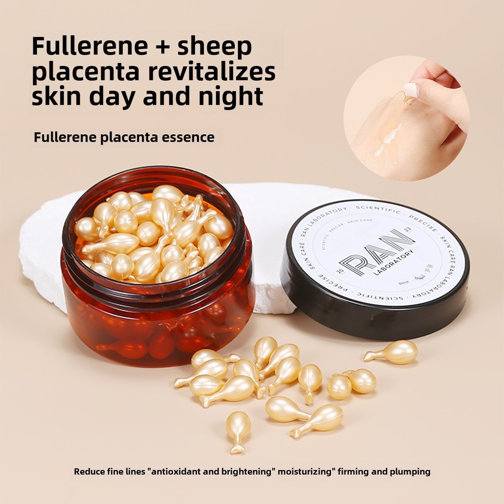 READY STOCK Fullerene Placenta Essence Serum Smear-On Facial Essence ...
