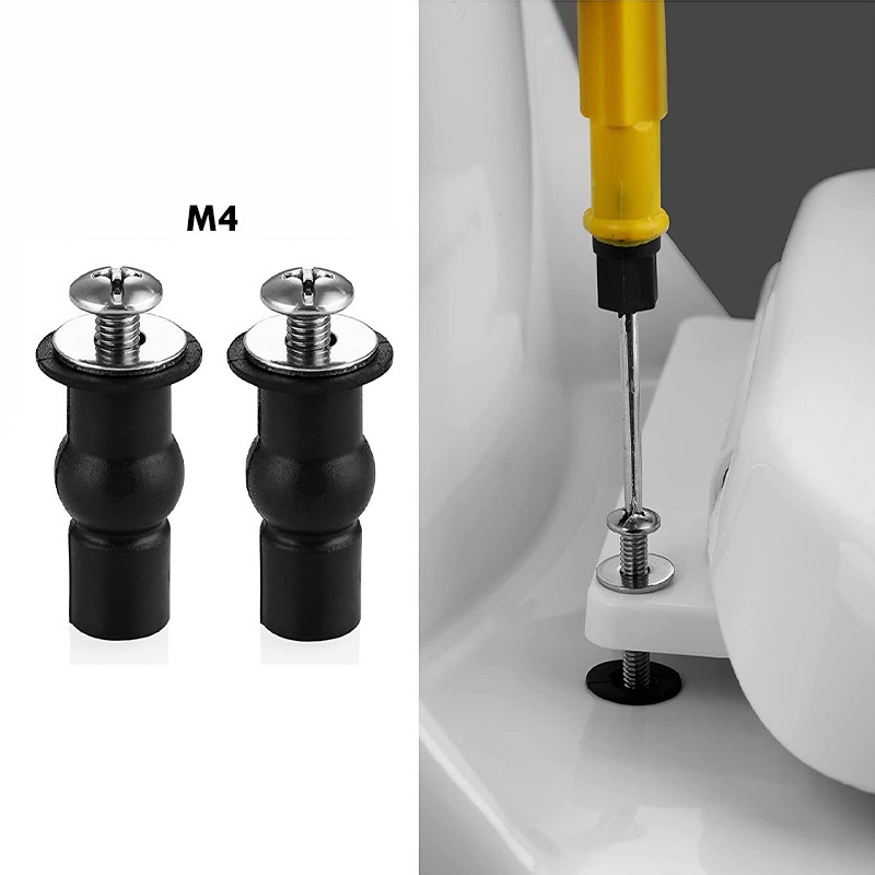 2pcs Toilet Seat Hinges Top Fix Hinge Pack Mounts Replacement Release ...