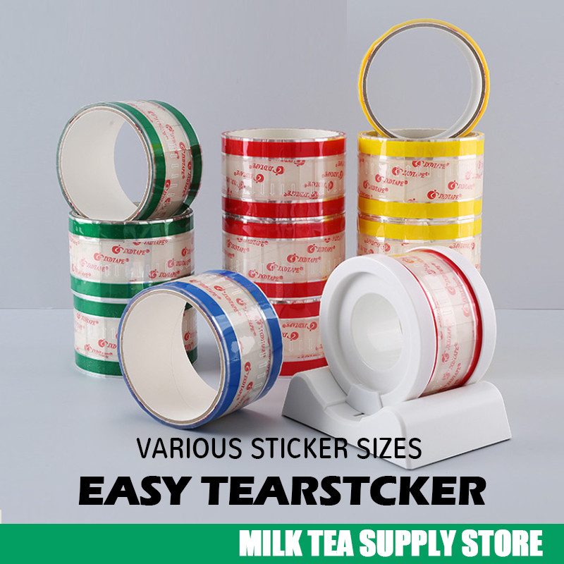 Easy-Tear Sticker Cup Lid Leak-Proof Waterproof Takeaway Sealing Tape ...