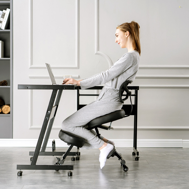 Ergonomic Kneeling Chair with Pedal Lifting Orthopedic Seat Correction ...
