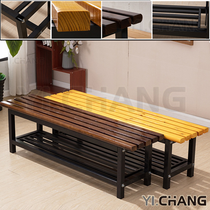 YICHANG Solid Wood Bench Outdoor Bench Chair Bathroom Dressing Room ...