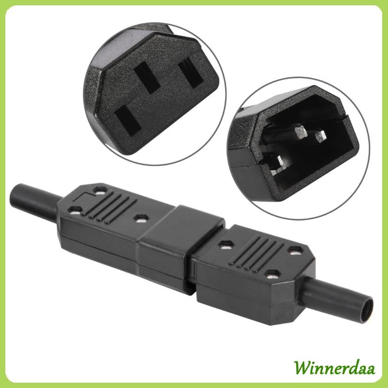 WIN 5Pcs IEC 320 Straight Cable Plug Connector C13 C14 Female Male ...