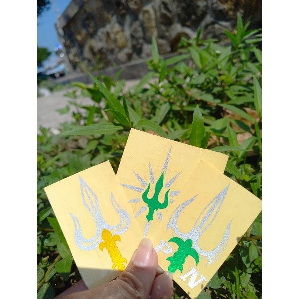 Trident embossed stickers / PN college / nusa fence / JDM fence ...