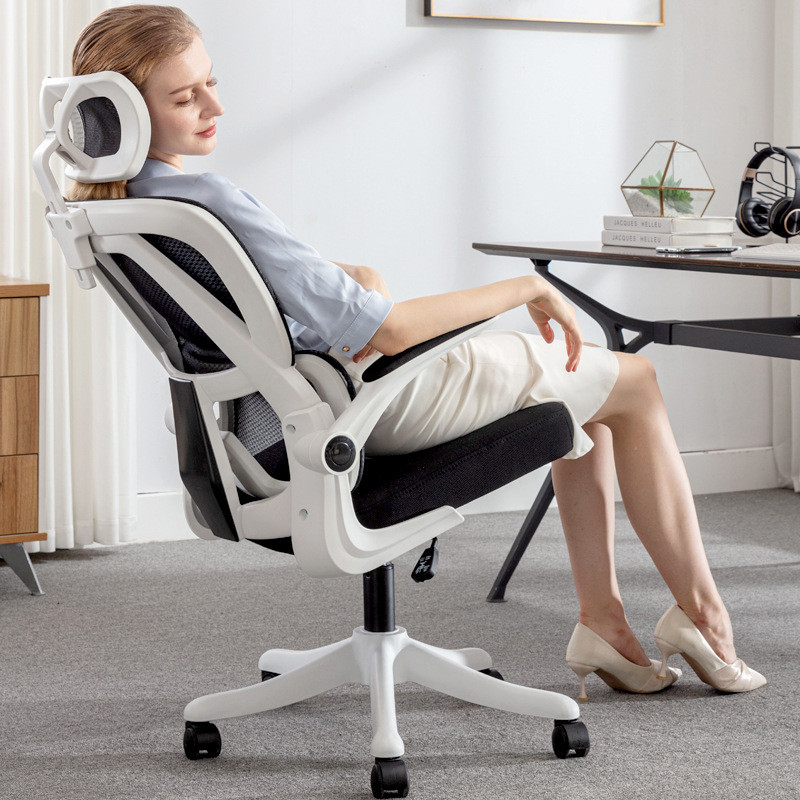 Computer Chair Home Office Chair Bedroom Backrest Comfortable Seat Desk ...