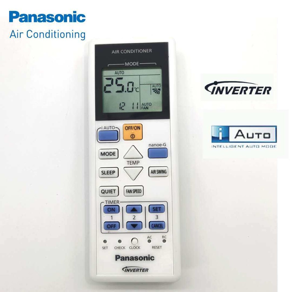 Panasonic i AUTO Air Conditioner remote control (INVERTER) | Shopee ...