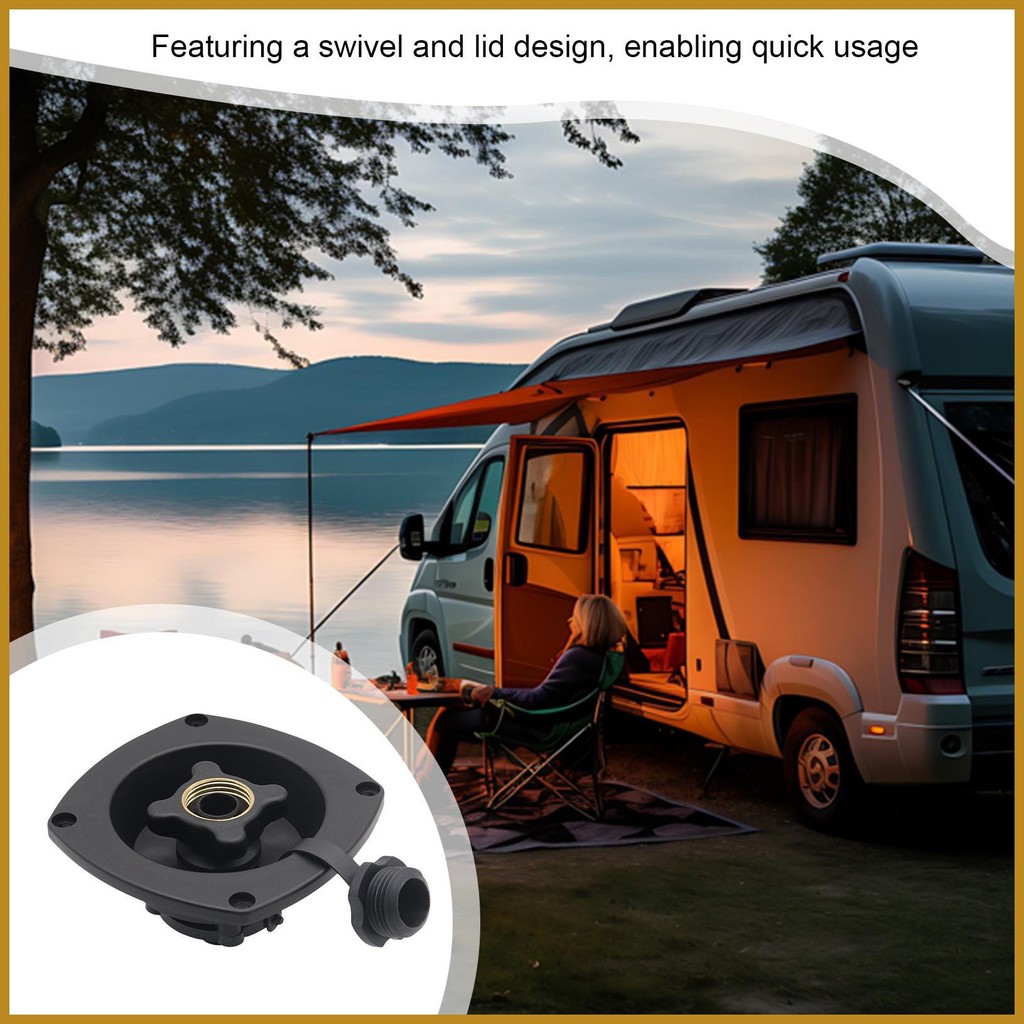 RV Water Fill Inlet RV Water Inlet Valve With Cover Camping Car Water ...