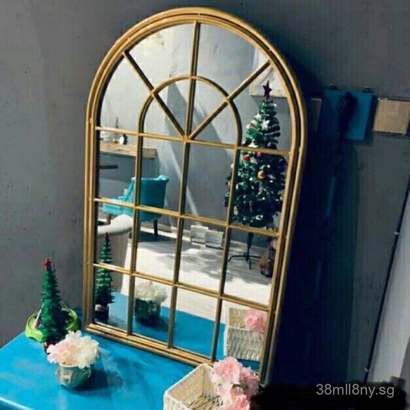 Fake Window Golden Wall View Frame Wall Decoration Mirror Iron Wall ...