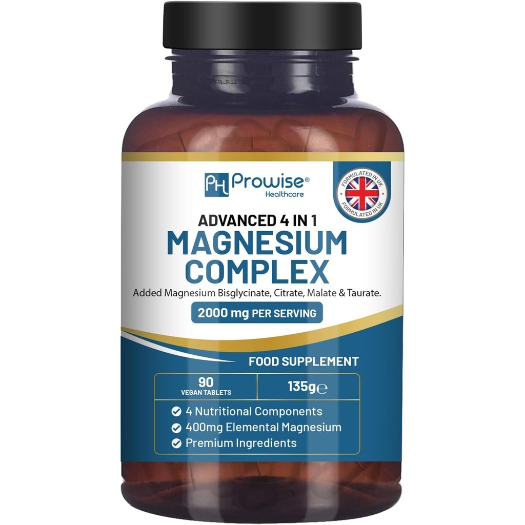 Magnesium Glycinate Complex 4 in 1-2000mg per Serving | Precise 400mg ...