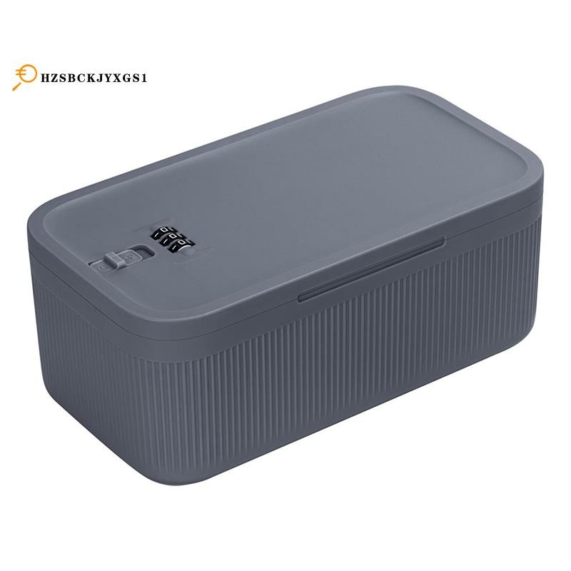 Lock Box Lockable Storage Box Locking Medicine Box Navy | Shopee Singapore