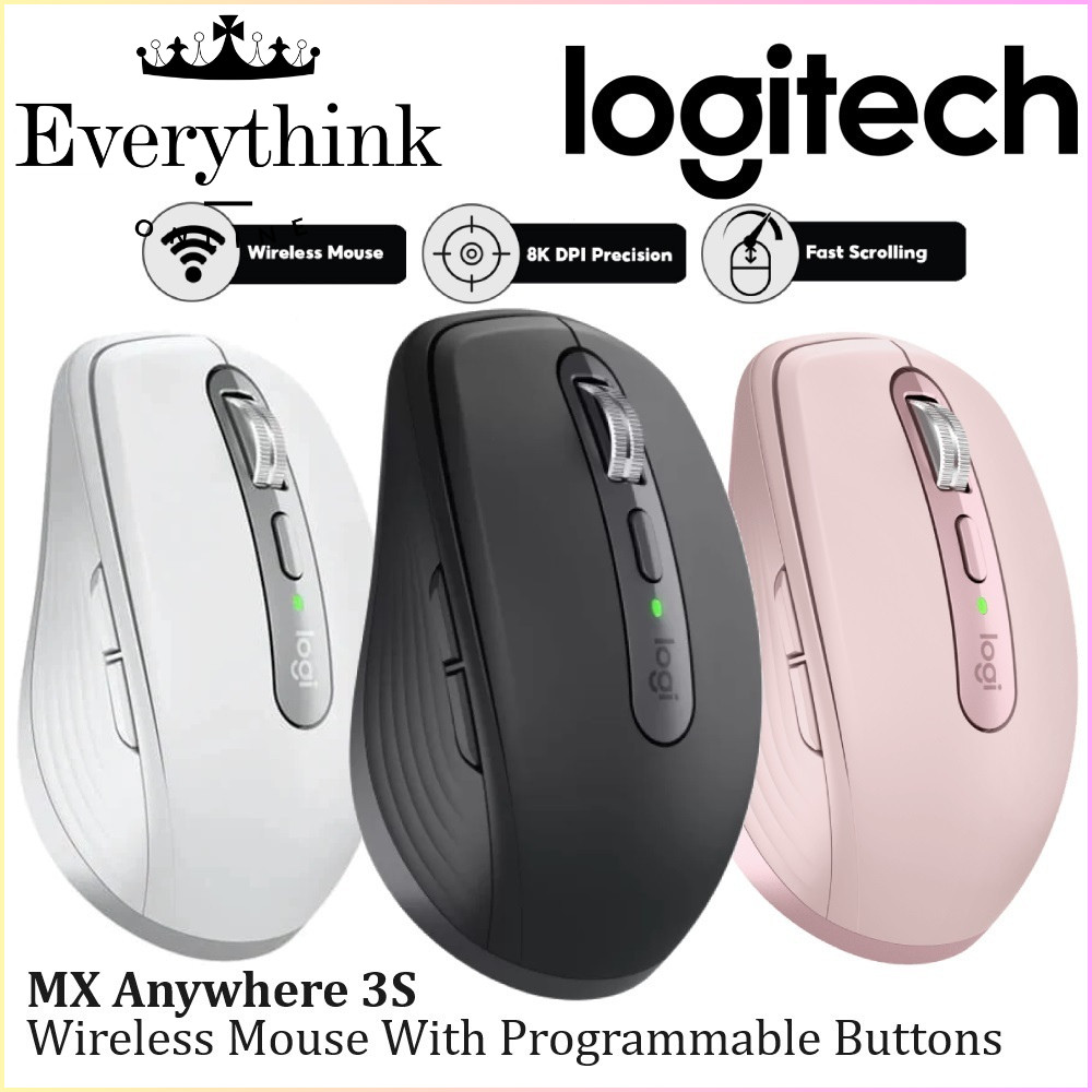 LOGITECH MX ANYWHERE 3S COMPACT WIRELESS MOUSE 8000DPI / FAST SCROLLING ...