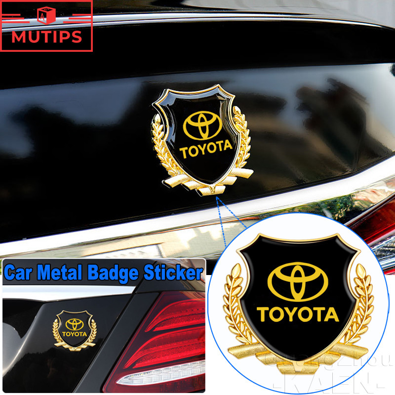 Toyota 3D Car Logo Metal Sticker Car Logo Badge Car Decal Emblem For ...