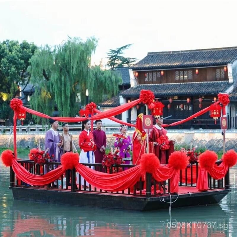 Wedding Parade Check-in Electric Wooden Boat Song and Dance Scenic Spot ...