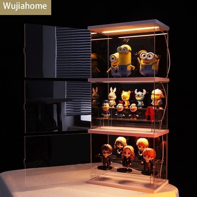Display Cabinet Acrylic Box Display Case Hand Handle With Light ...