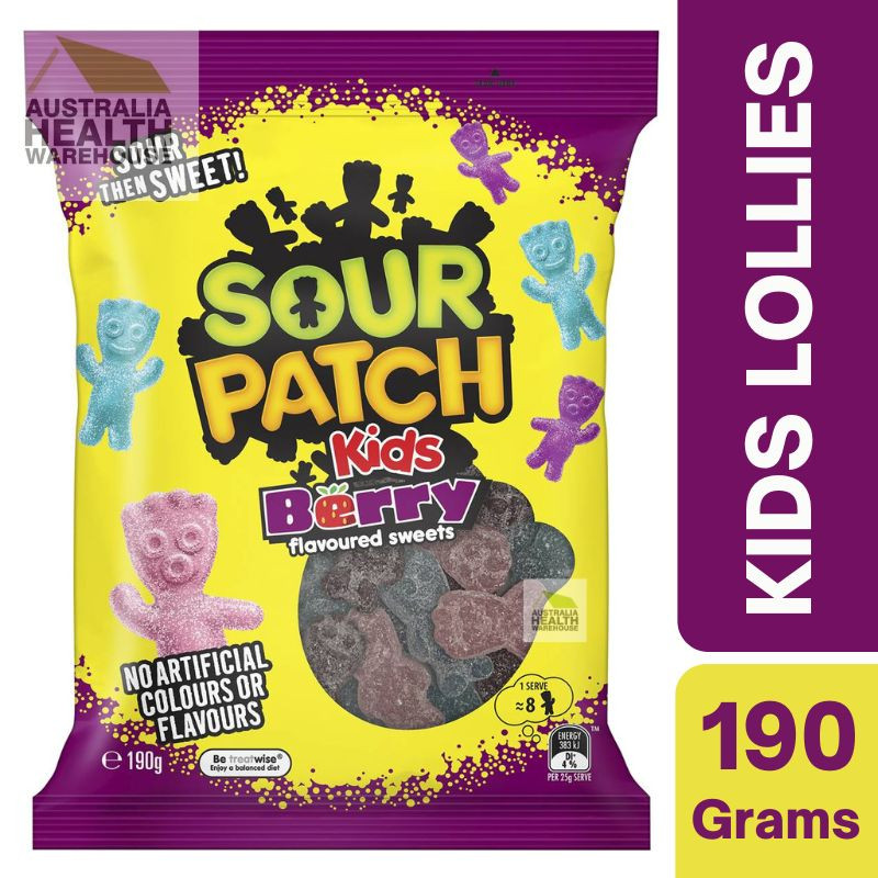 [CLEARANCE Expiry: 24/01/2025] Sour Patch Kids Berry Flavoured Lollies ...