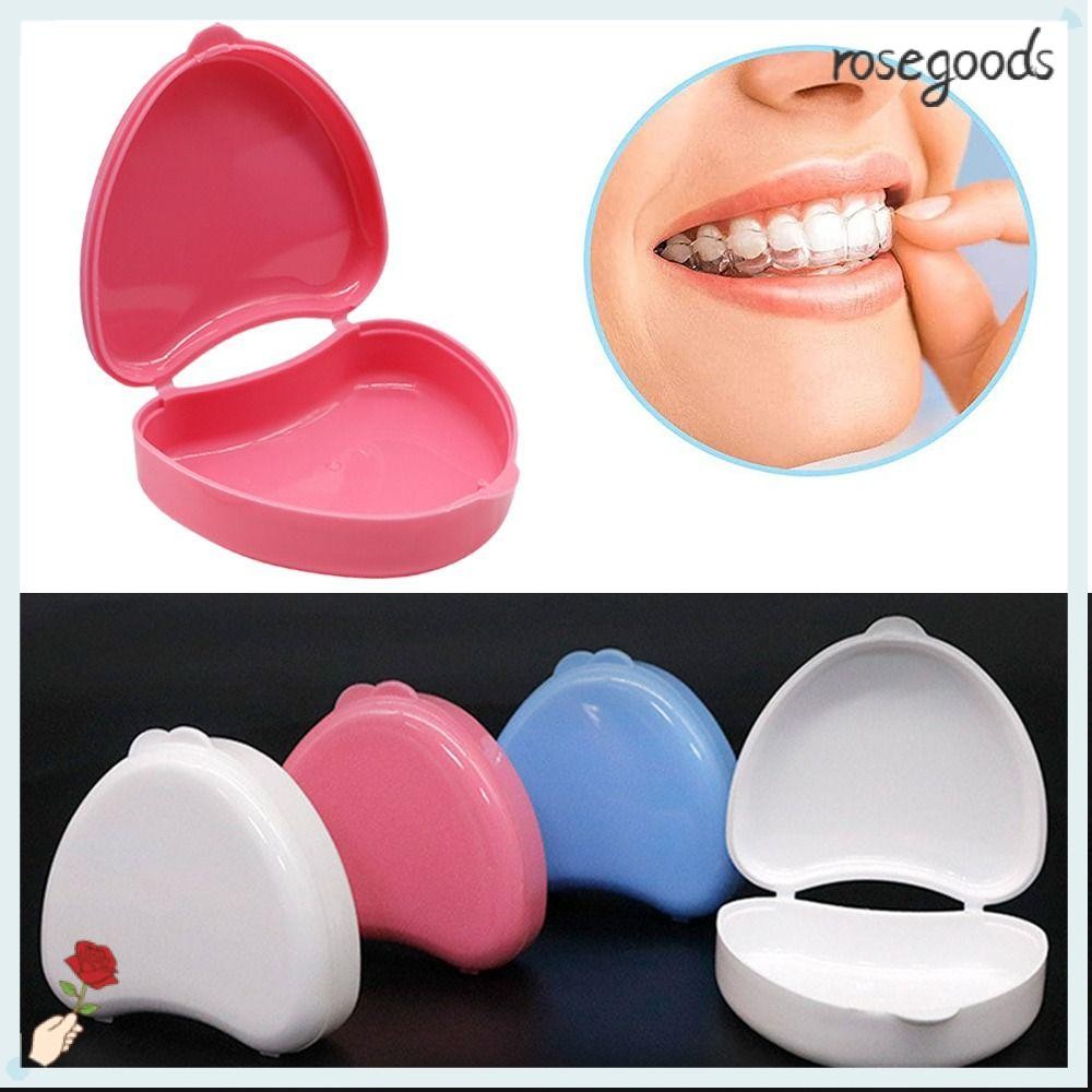 ROSEGOODS1 Denture Tray Box, Plastic Multiple Colors Retainer , Denture ...