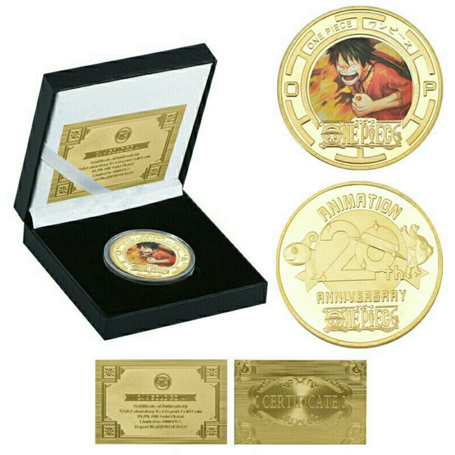 One Piece Commemorative Coins Anime Merchandise Figures Cartoon ...