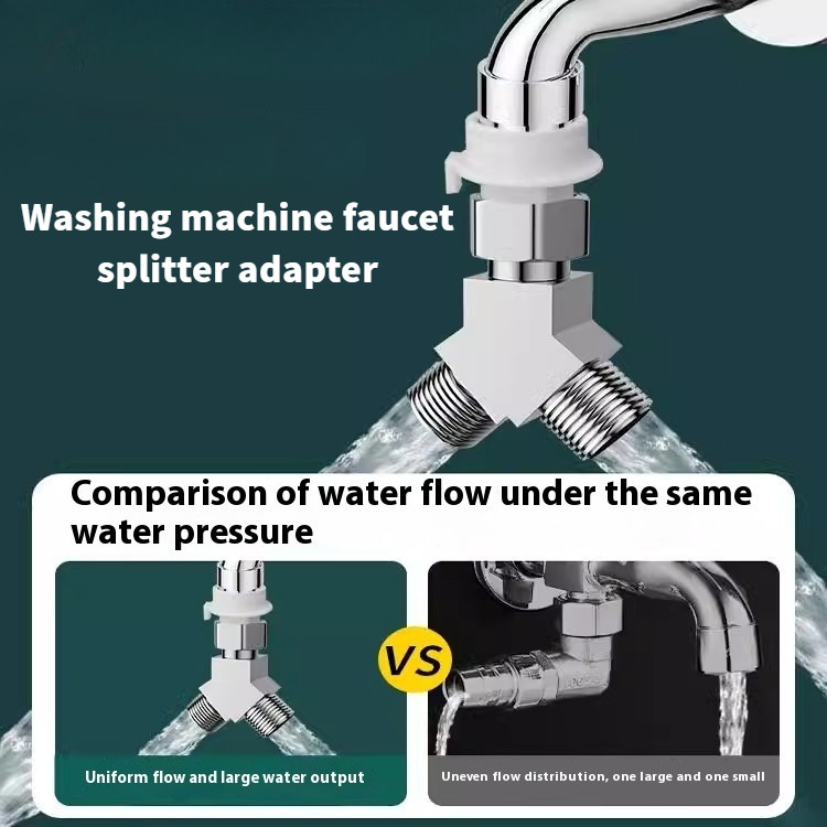 Washing Machine Faucet Splitter Three-way One-to-two Joint One-in Two ...