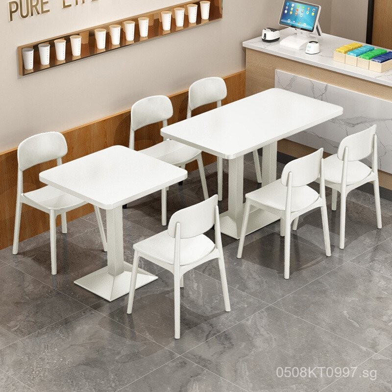 One Table and Four Chairs Set for Dining Commercial Use Snack Milk Tea ...