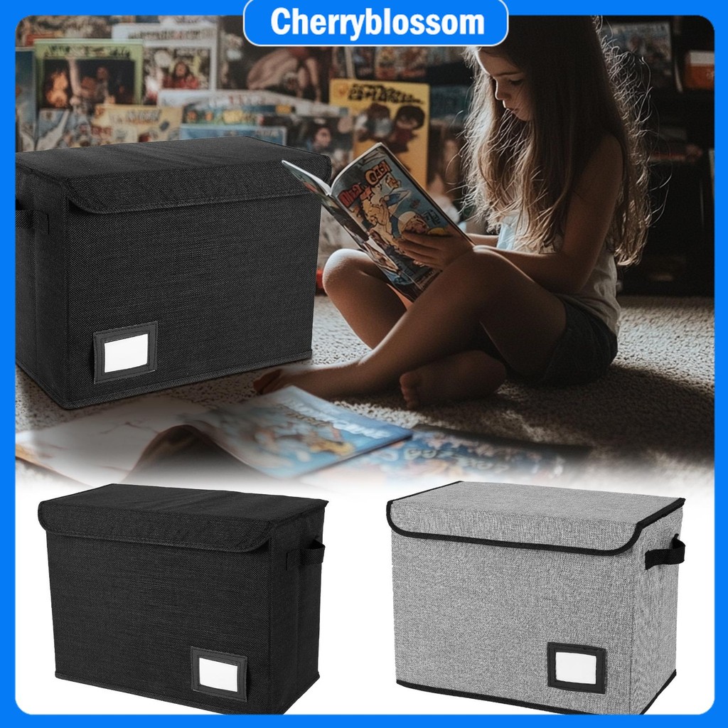 Comic Book Storage Box Foldable Comic Book Bin Washable Integrated ...