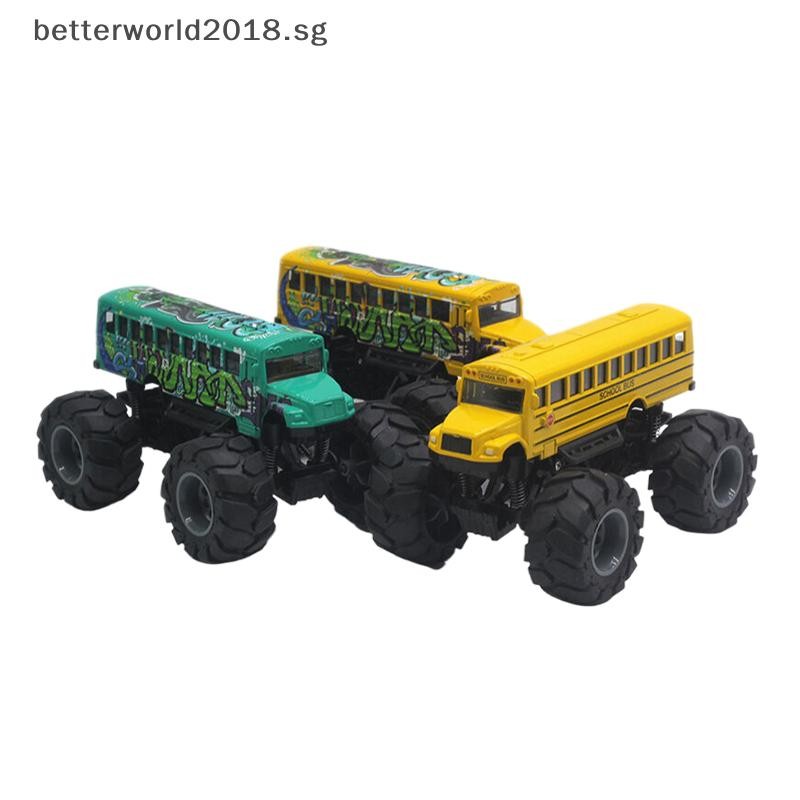 [Betterworld] Alloy Monster School Bus Pull Back Model Boy Toys Bus Car ...