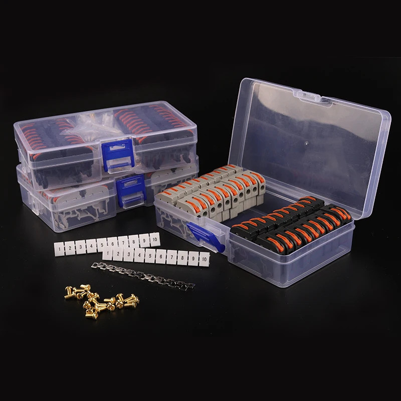 20PCS Din Rail Wire Connector Terminal Block – 211 Quick Wiring Compact ...