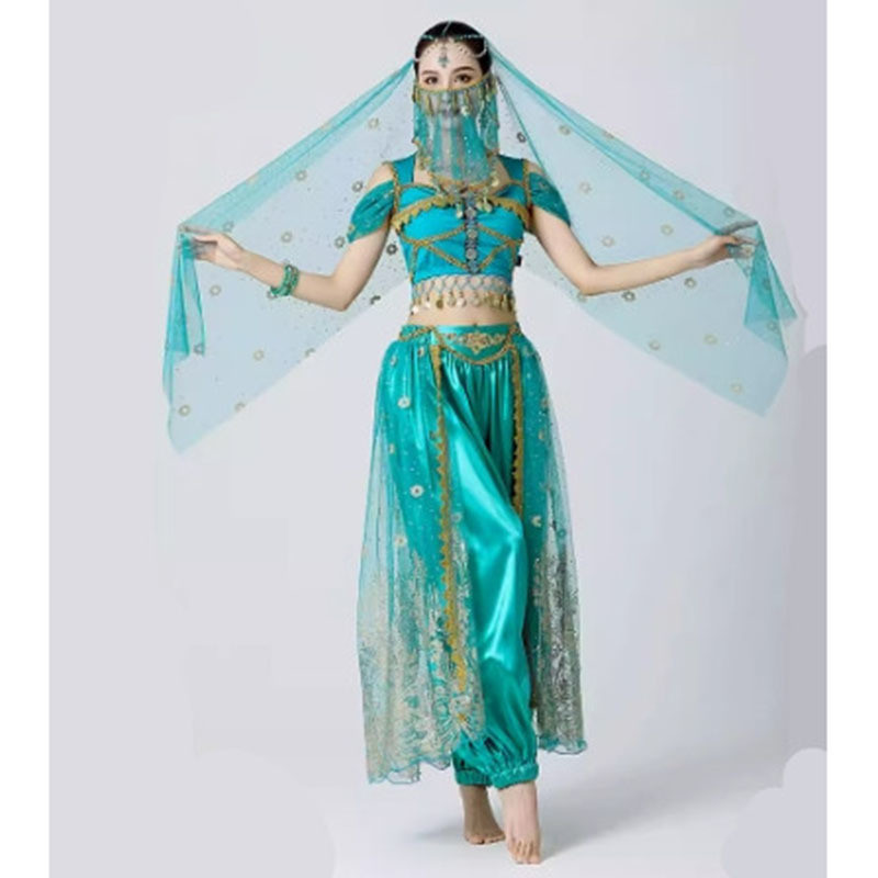 Indian Dance Costume Female Princess Jasmine cos Clothing Exotic ...