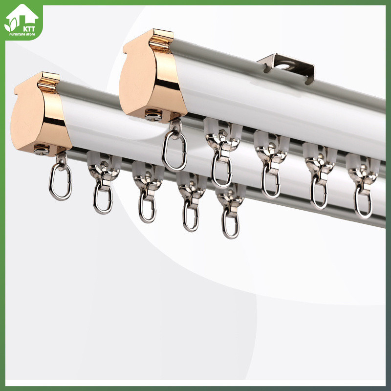 Customized Curtain Rail/Rod Aluminum Alloy Curtain Rail Slide Track ...