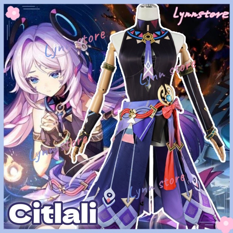 GENSHIN IMPACT Cosplay Costume Natlan Cryo CITLALI Cosplay Costume Wig ...