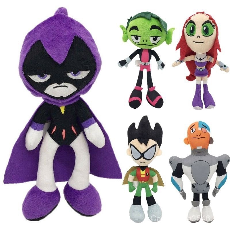 25cm Teen Titans Go Robin Stuffed Plush Toys Cartoon Robin Cyborg Beast ...