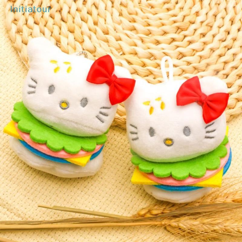 [Initiatour] Cute Cartoon Hello Kitty Burger Keychain Kawaii Plush Doll ...