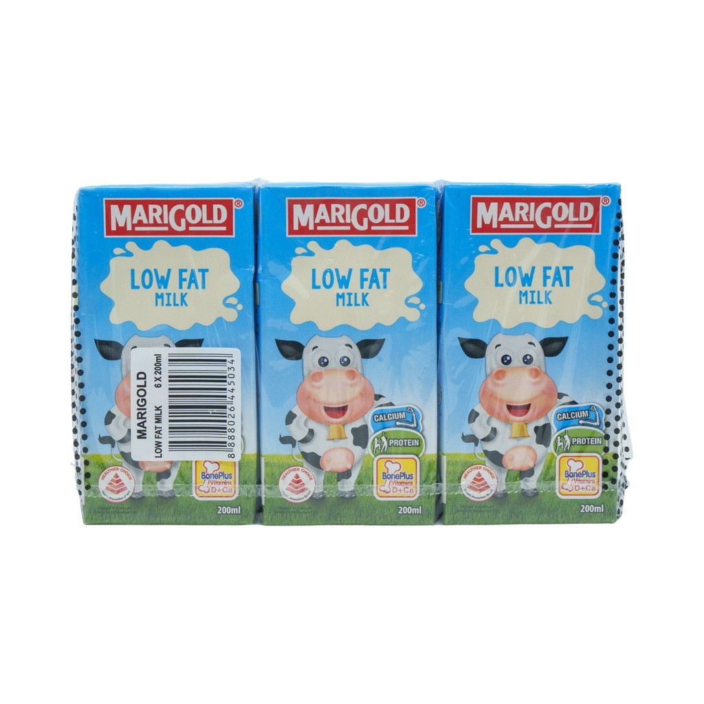 Marigold UHT Milk Low Fat, 6s X 200ml | Shopee Singapore