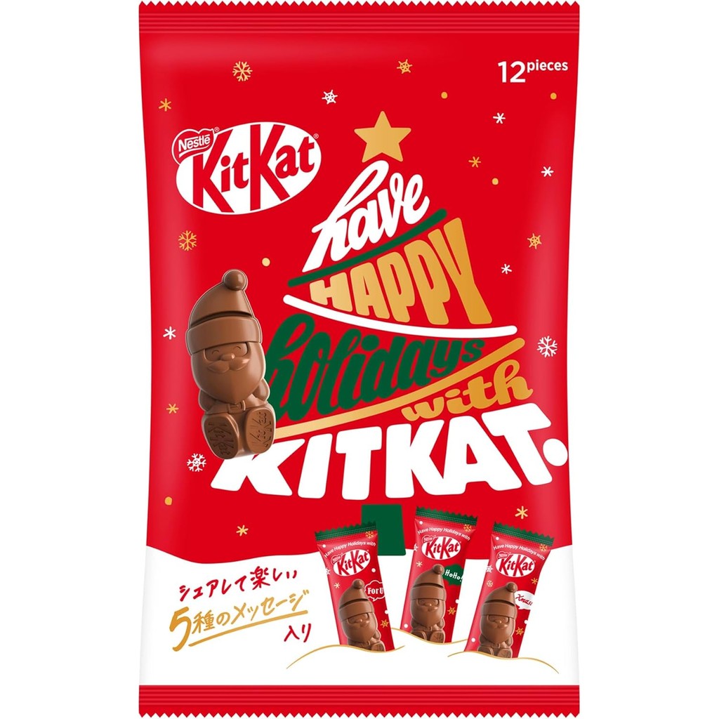 ramen-2Nestle Kit Kat Holiday Santa Share Bag 12pcs Ship from Japan ...