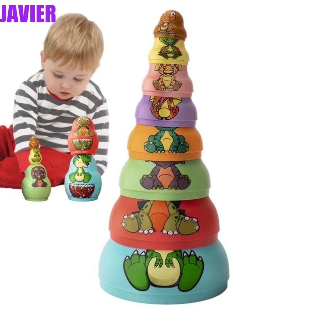 JAVIER Dinosaur Russian Nesting Doll, 8 Layer Animals Pattern Stacking ...