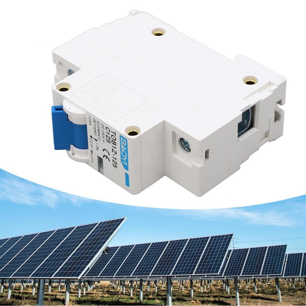 DC Miniature Circuit Breaker 1P 125A 250V DIN Rail Mount For Solar PV ...