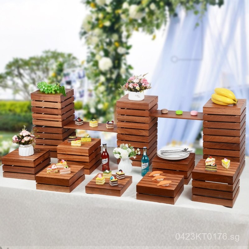 Pastry Chinese Shelf Dim Sum Rack Sushi Buffet Wooden Tea Break Dessert ...