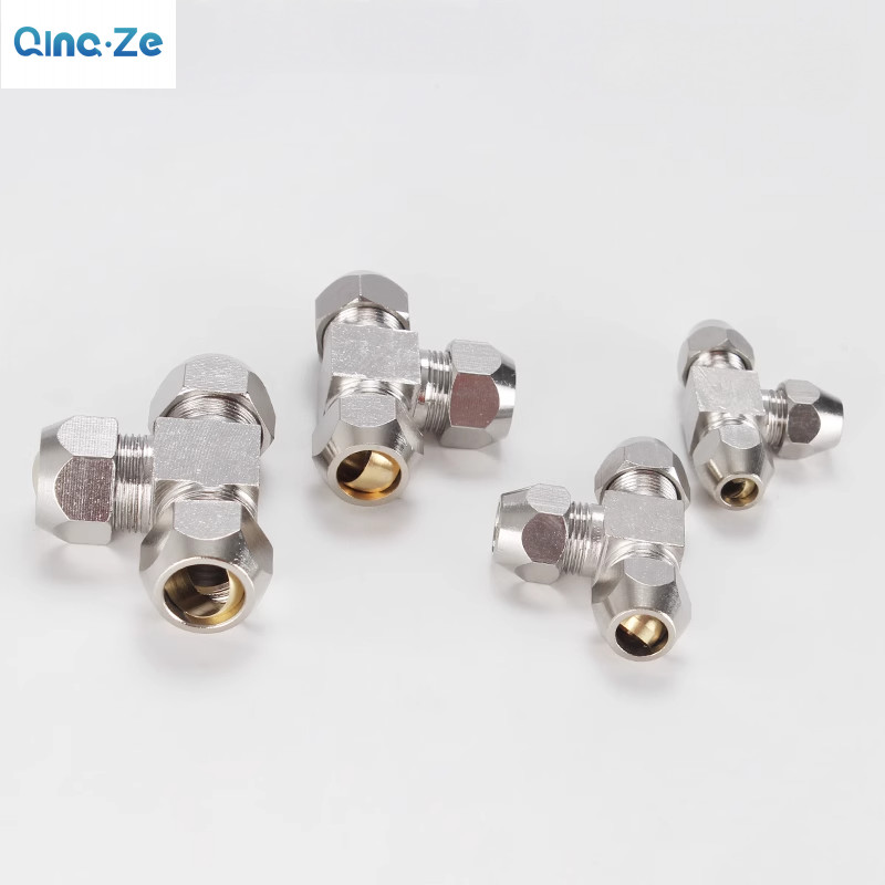 Copper nickel PE Ferrule fittings Copper Oil Steel pipe T-shaped tee ...