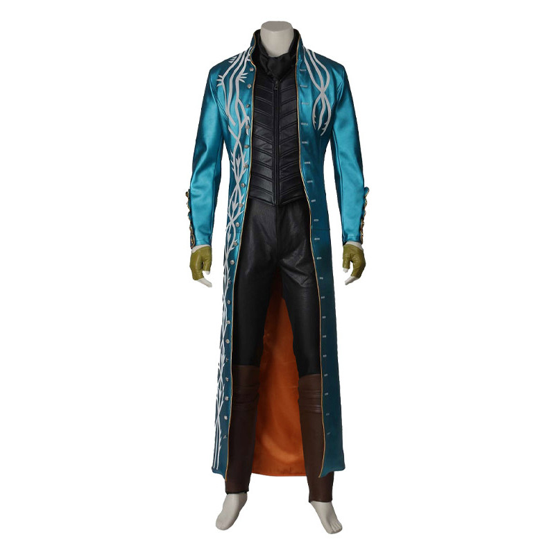 DMC Vergil Blue Outfit Deluxe Version Carnival Halloween Cosplay ...