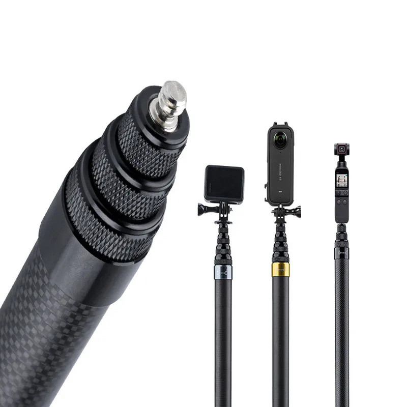 3m Selfie Stick for Insta360 X4 X3, 118 Inch Carbon Fiber Invisible ...
