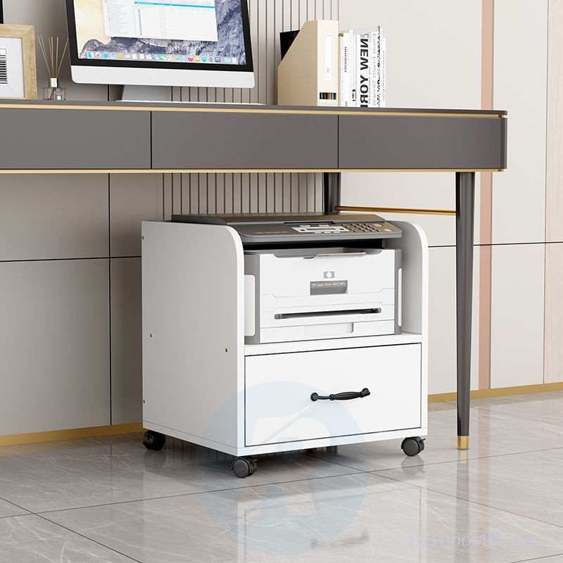 Under Desk File Storage Rack with Drawers, Printer Organizer, Main Unit ...