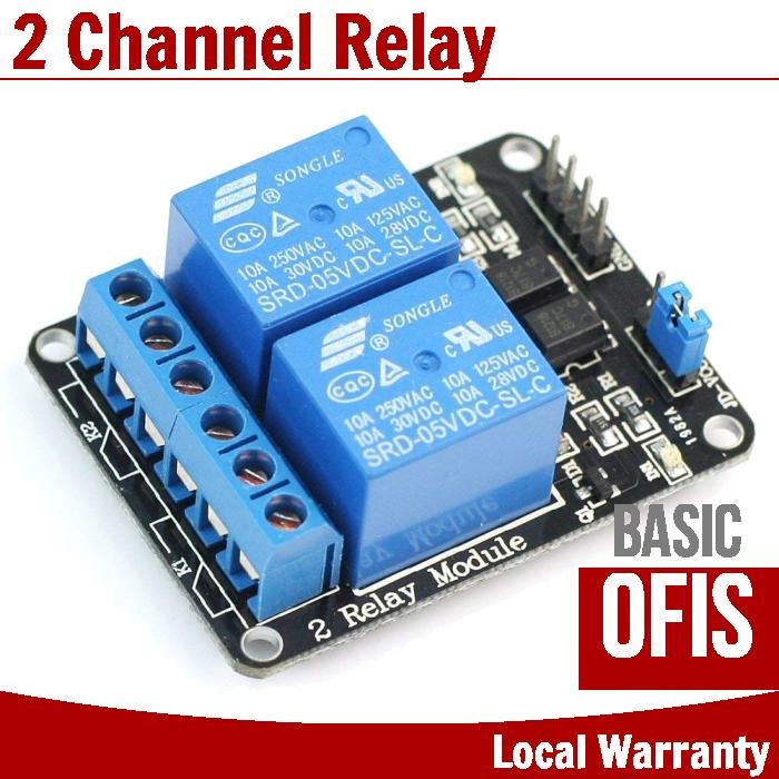 Arduino Opto isolator 2 Channel Relay 2 Way 5V Relay Module | Shopee ...