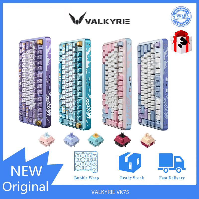 VALKYRIE VK75 Tri-mode 2.4G/wired/Bluetooth Hot-swappable mechanical ...
