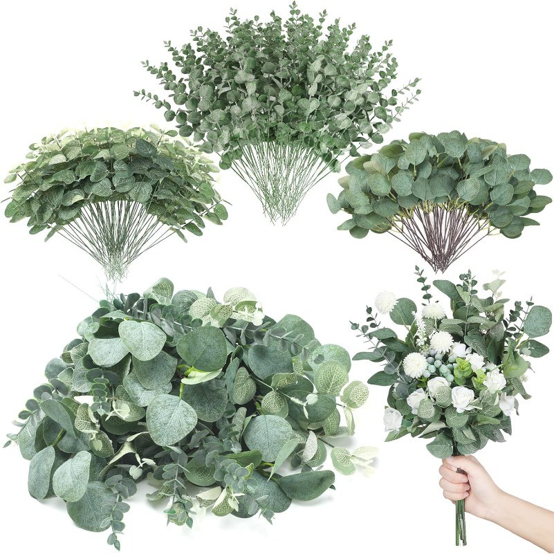 Artificial Eucalyptus Bouquet DIY Wedding Bouquet Eucalyptus Leaves ...